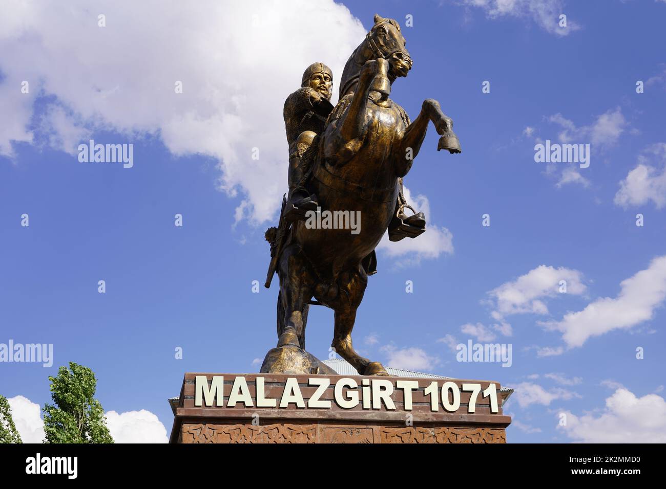 Statue of turkish hero on horse, Alp Arslan (honorific in Turkic ...