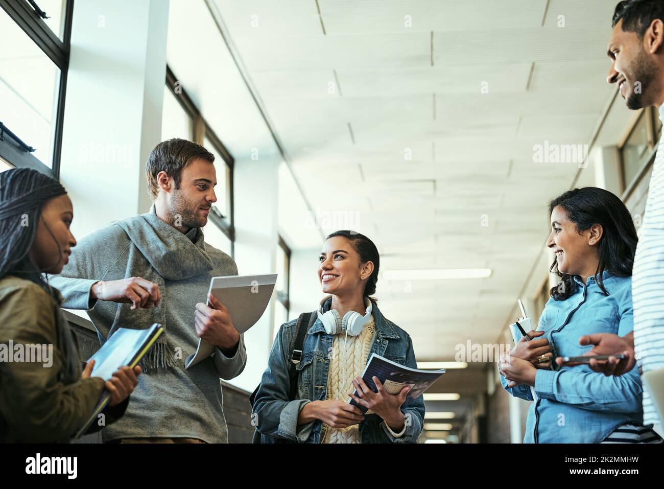 College Students Talking In Class