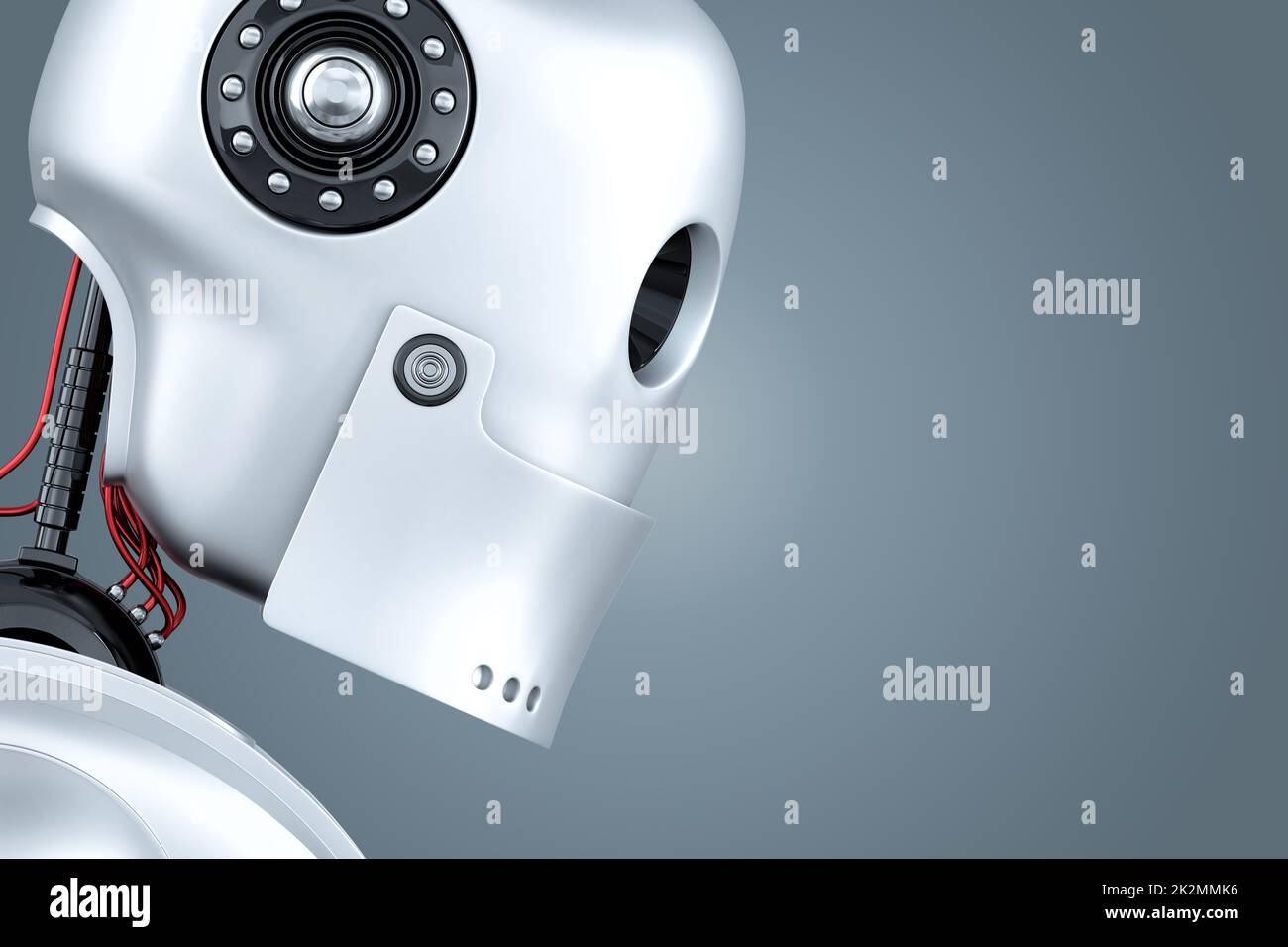 Robot close-up portrait. 3D illustration. Contains clipping path Stock Photo - Alamy