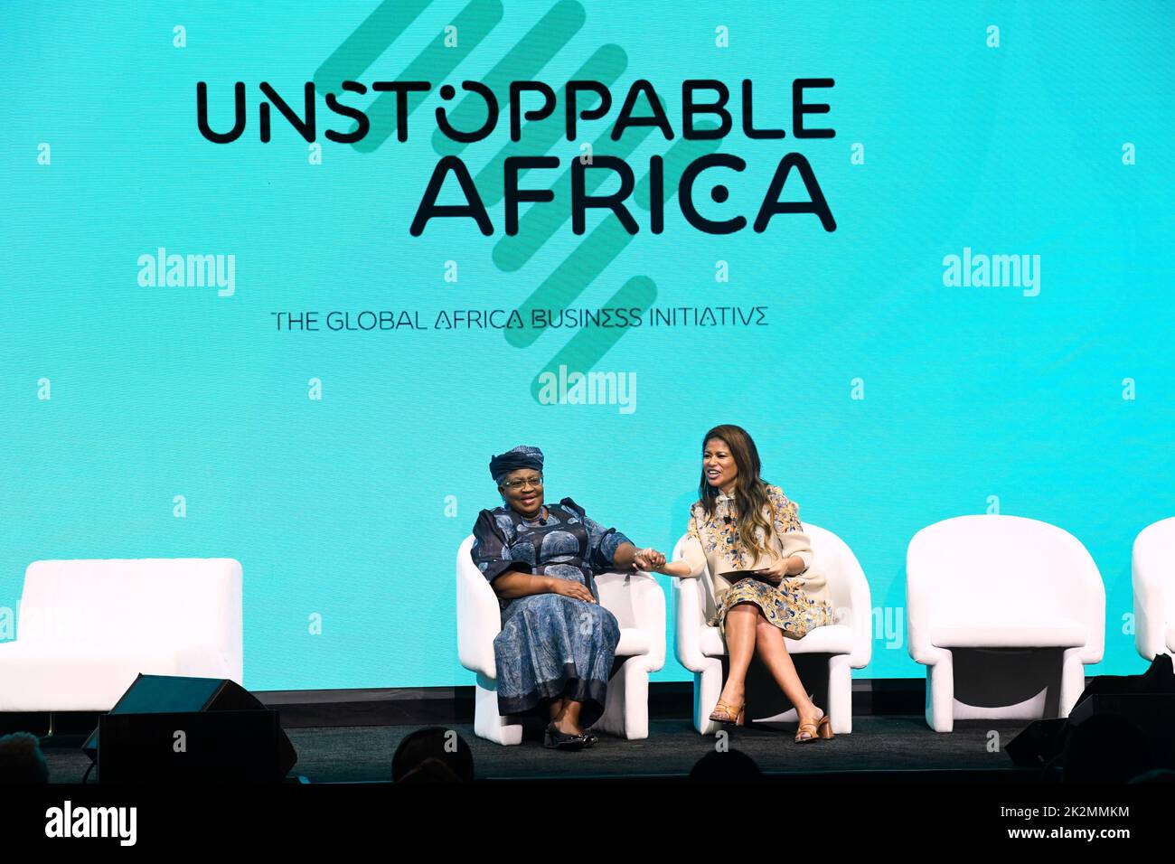 09/19/2022 New York, New York Dr. Ngozi Okonjo-Iweala and Julie Gichuru ...