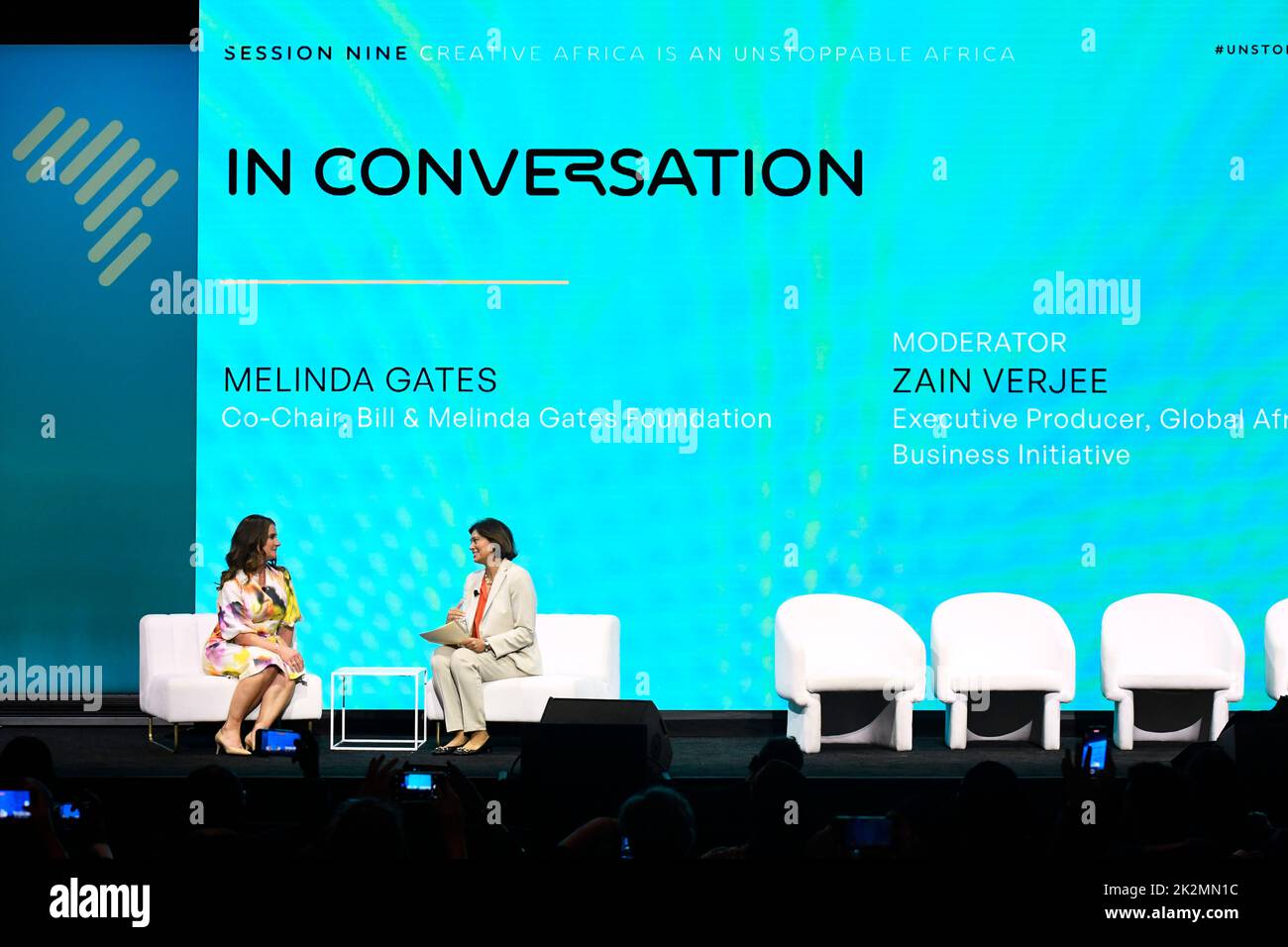 09/19/2022 New York, New York Melinda Gates and Zain Verjee speak ...