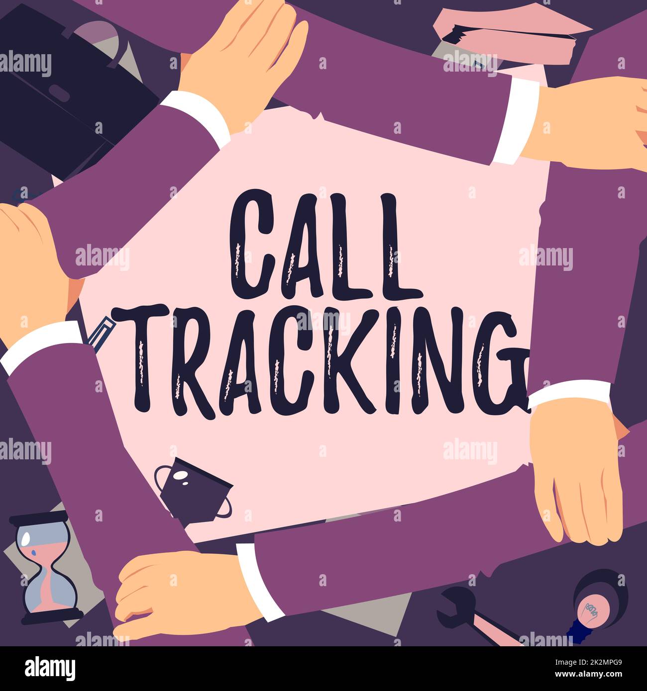 Text showing inspiration Call Tracking. Business idea Organic search ...