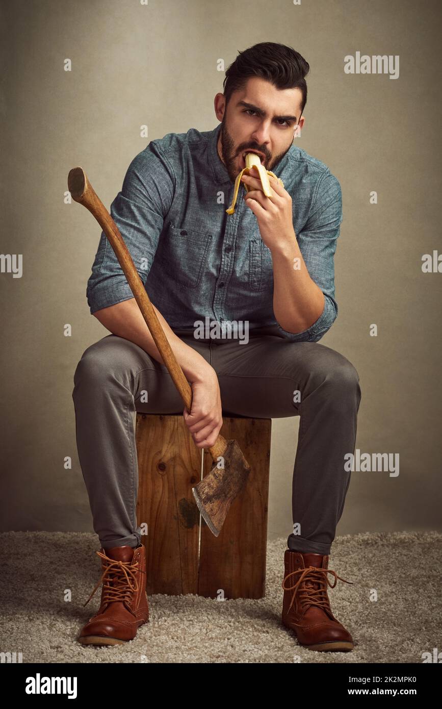 Man posing with axe hi-res stock photography and images - Alamy