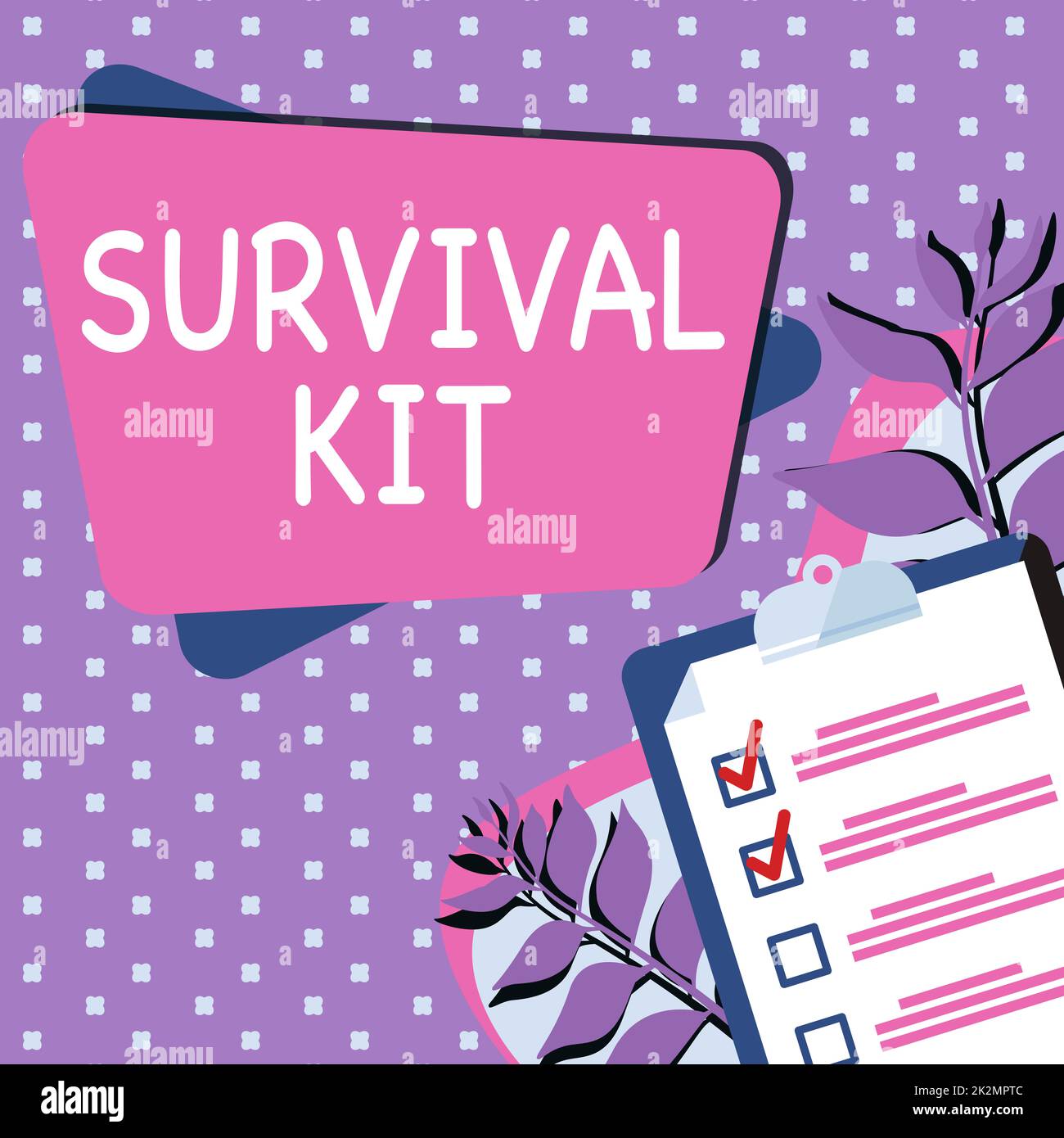Inspiration showing sign Survival Kit. Internet Concept Emergency ...