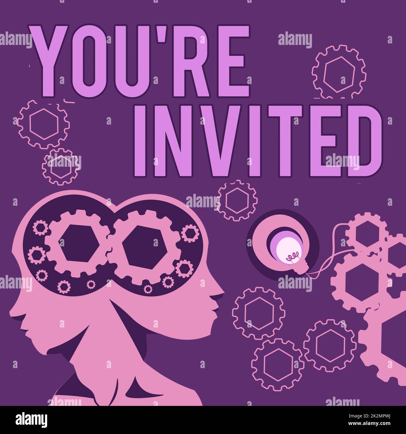 Hand writing sign You Re Invited. Conceptual photo Please join us in ...