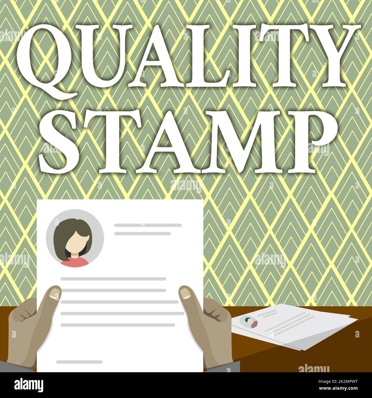 Conceptual caption Quality Stamp. Business approach Seal of Approval ...