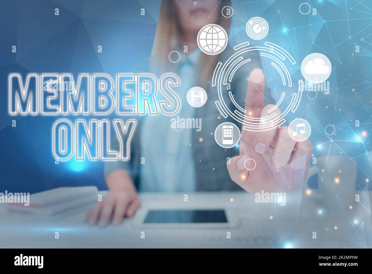 Hand writing sign Members Only. Business showcase Limited to an ... Hand writing sign Members Only. Business showcase Limited to an ...