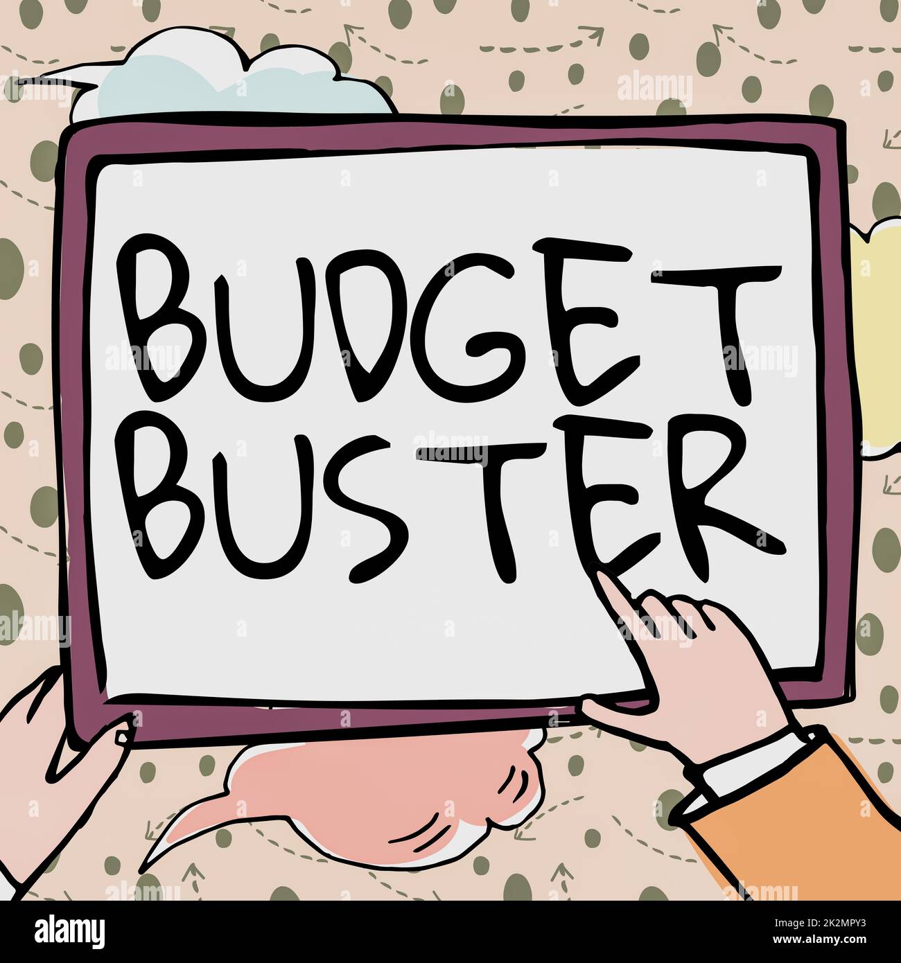Sign displaying Budget Buster. Internet Concept Carefree Spending ...