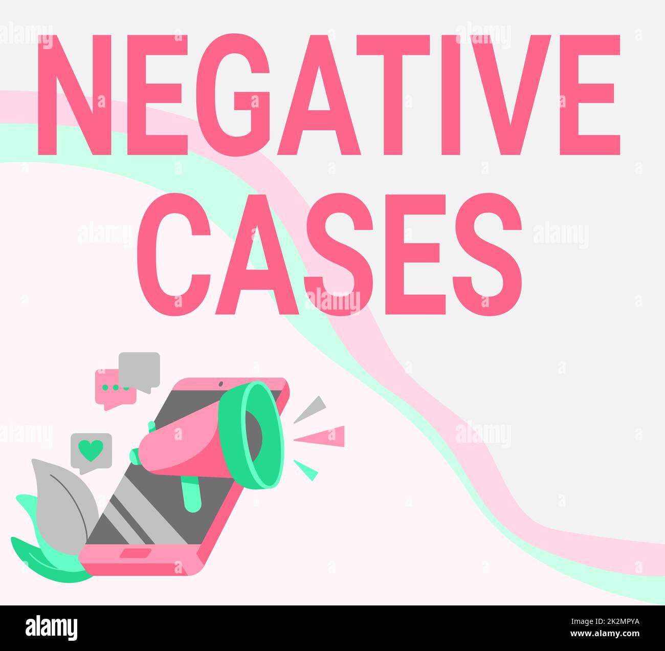 Sign displaying Negative Cases. Conceptual photo circumstances or ...