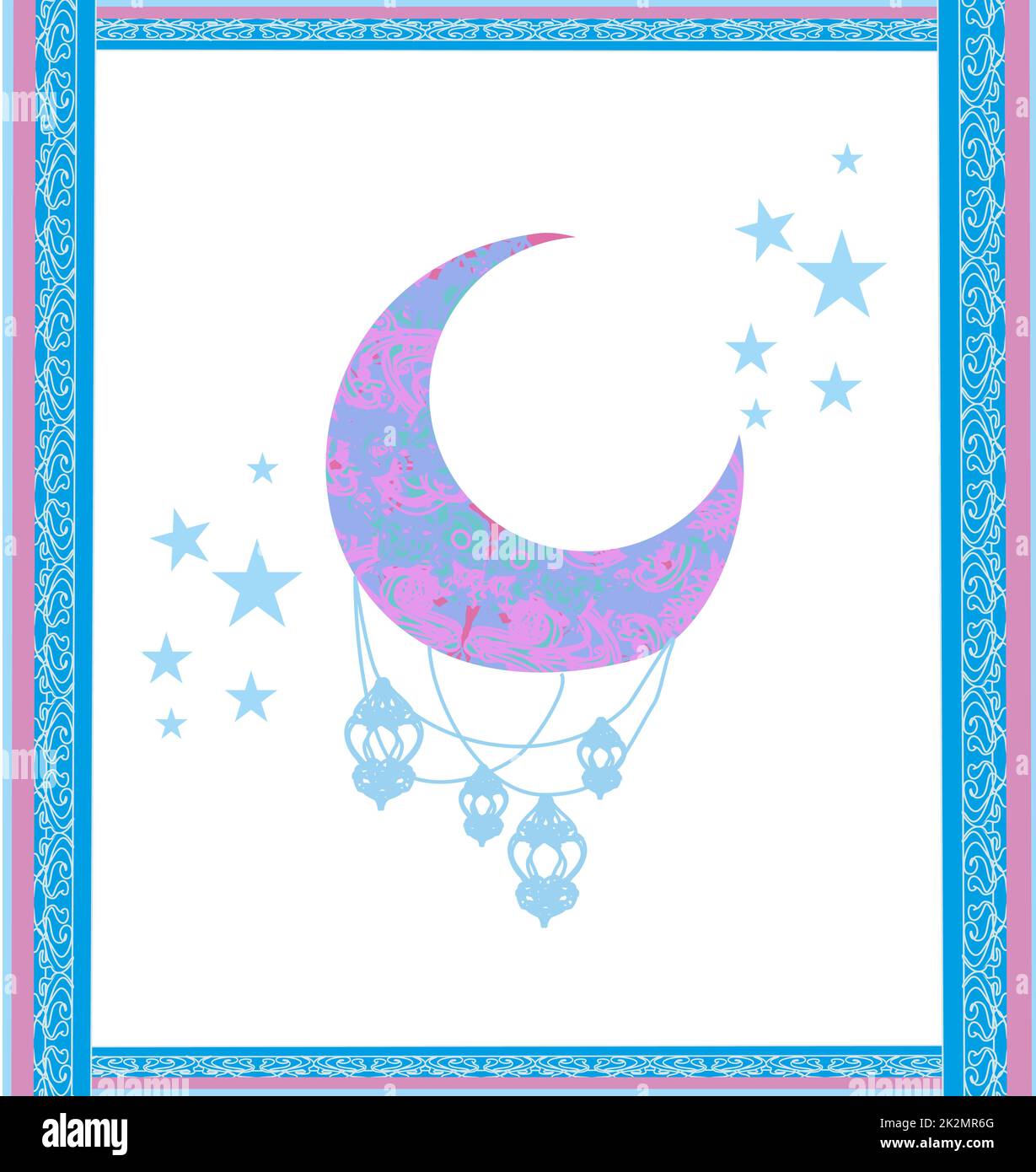 Ramadan greeting card with moon Stock Photo - Alamy