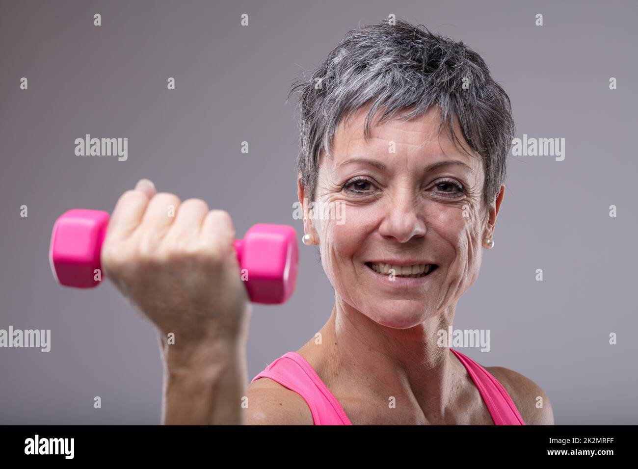 Middle aged happy woman hi-res stock photography and images - Alamy