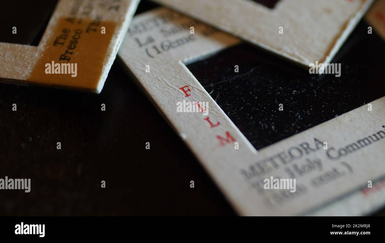 Close Up Of Old Vintage 35Mm Slide Films Stock Photo - Alamy