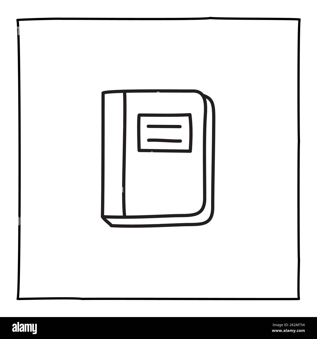 Doodle book notebook icon Cut Out Stock Images & Pictures - Alamy