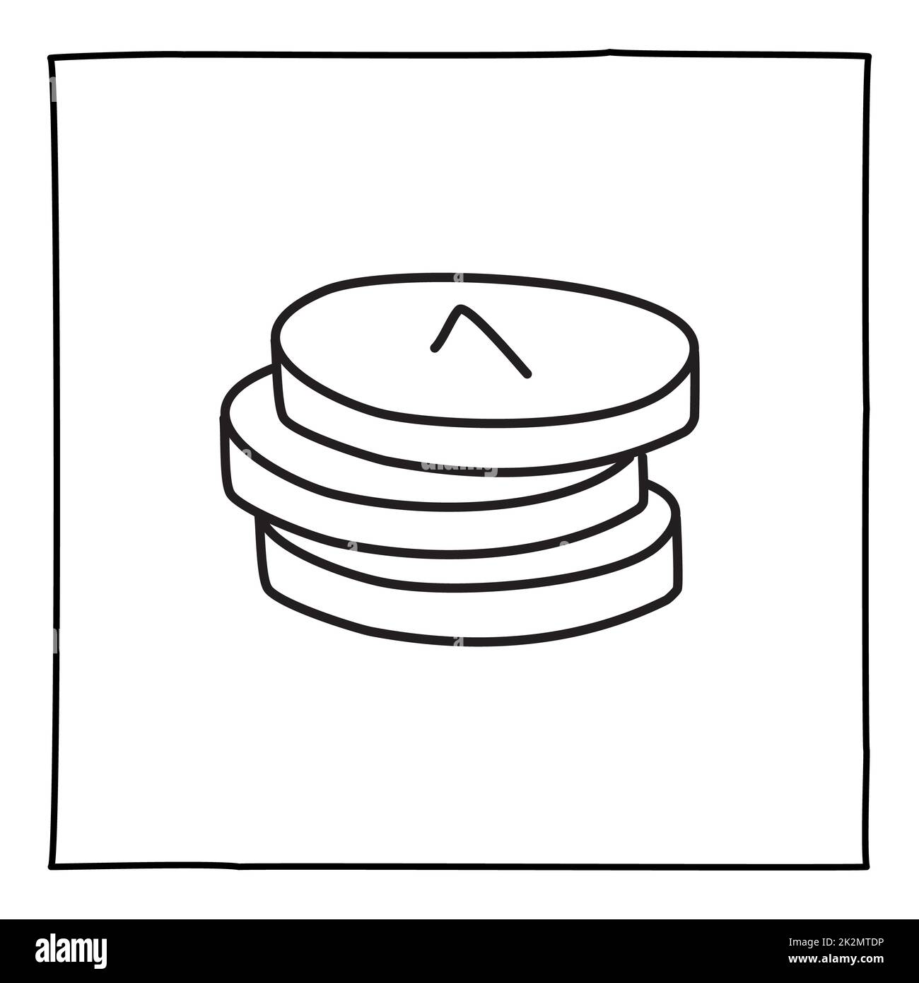 Dollar bill doodle sketch Cut Out Stock Images & Pictures - Alamy