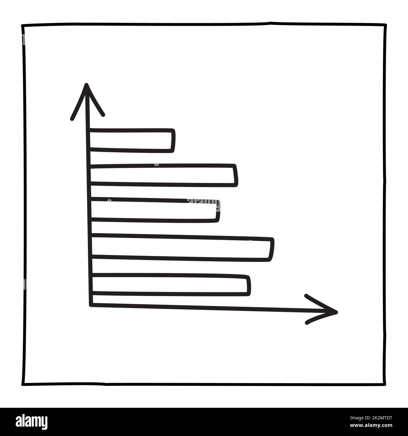 Doodle graph chart icon or logo, hand drawn with thin black line Stock ...