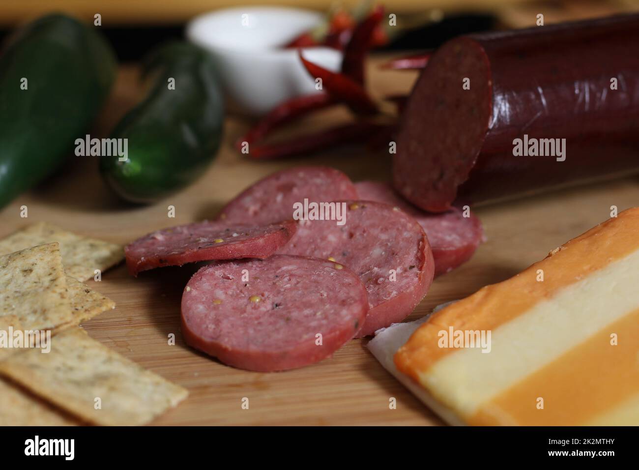 English Shires Cheese and Irish Cheese and Spices in Rustic Kitchen ...
