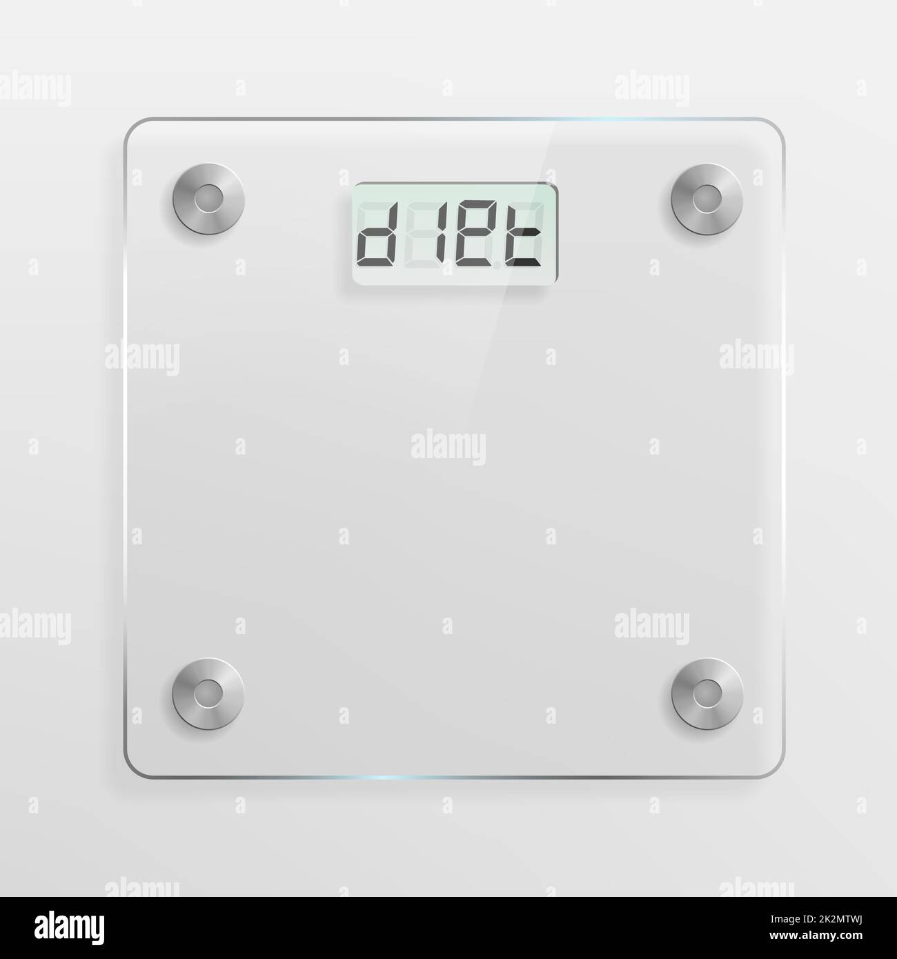 Transparent square glass scale with reflection and shadow Stock Photo ...