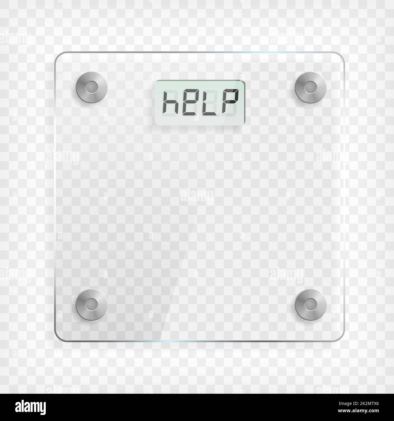 Transparent square glass scale with reflection and shadow Stock Photo ...