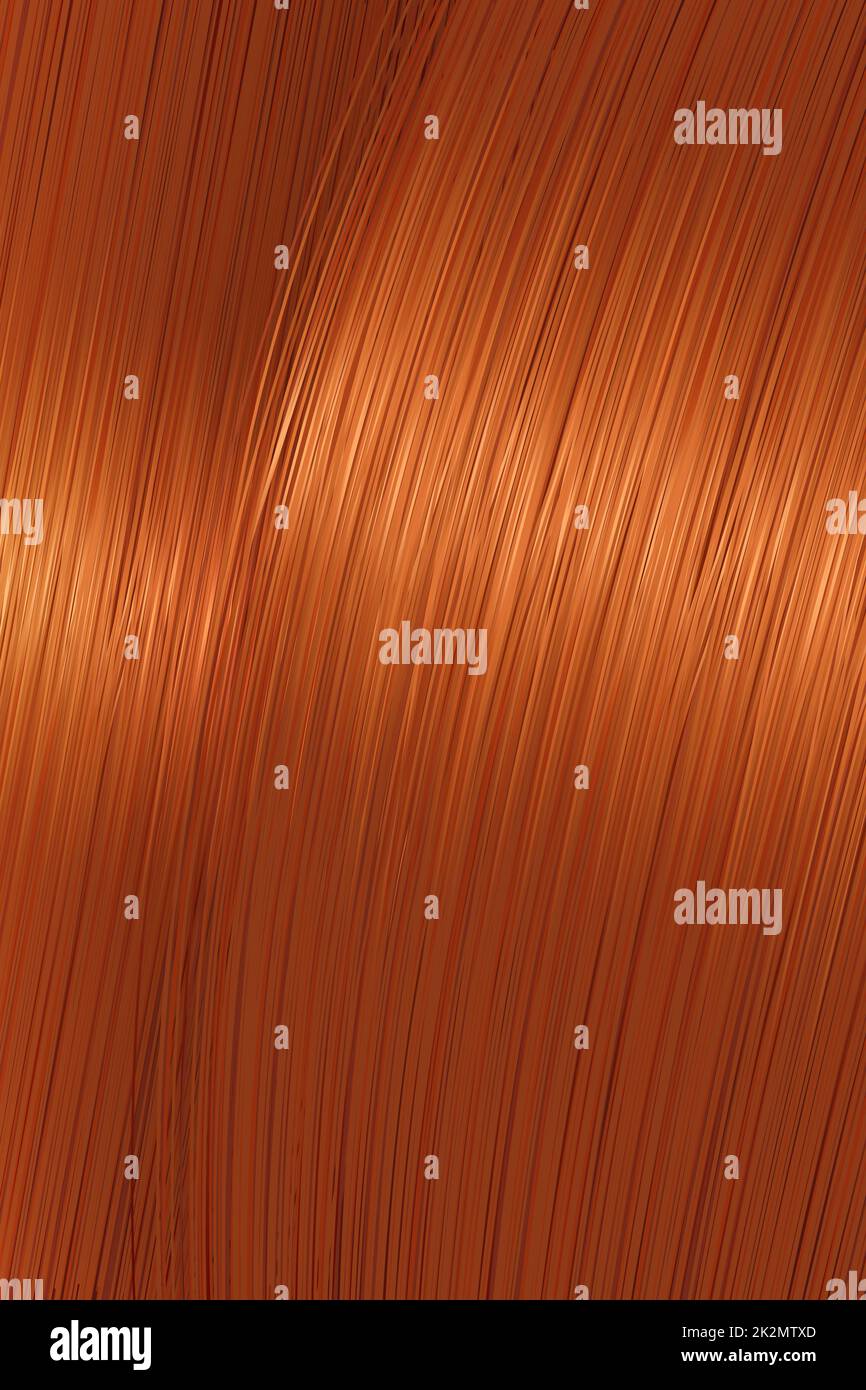 Realistic golden red straight hair texture background Stock Photo - Alamy
