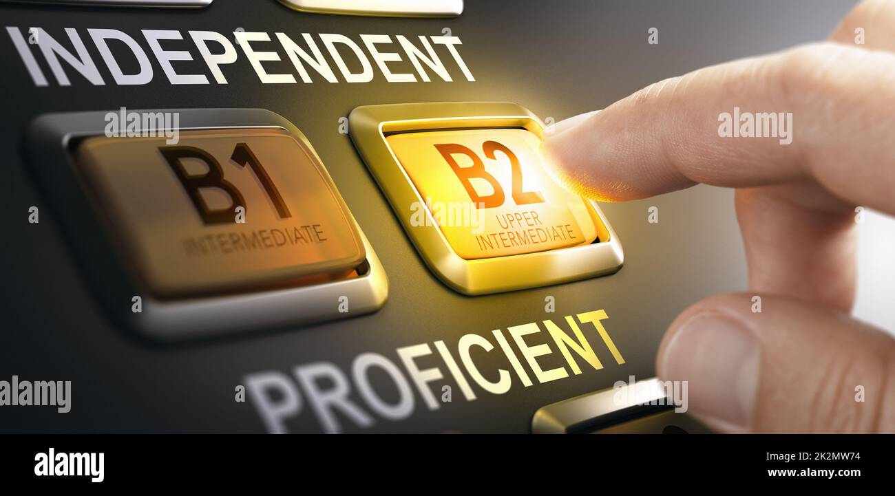 Language proficiency levels. International strandards CEFR Stock Photo ...