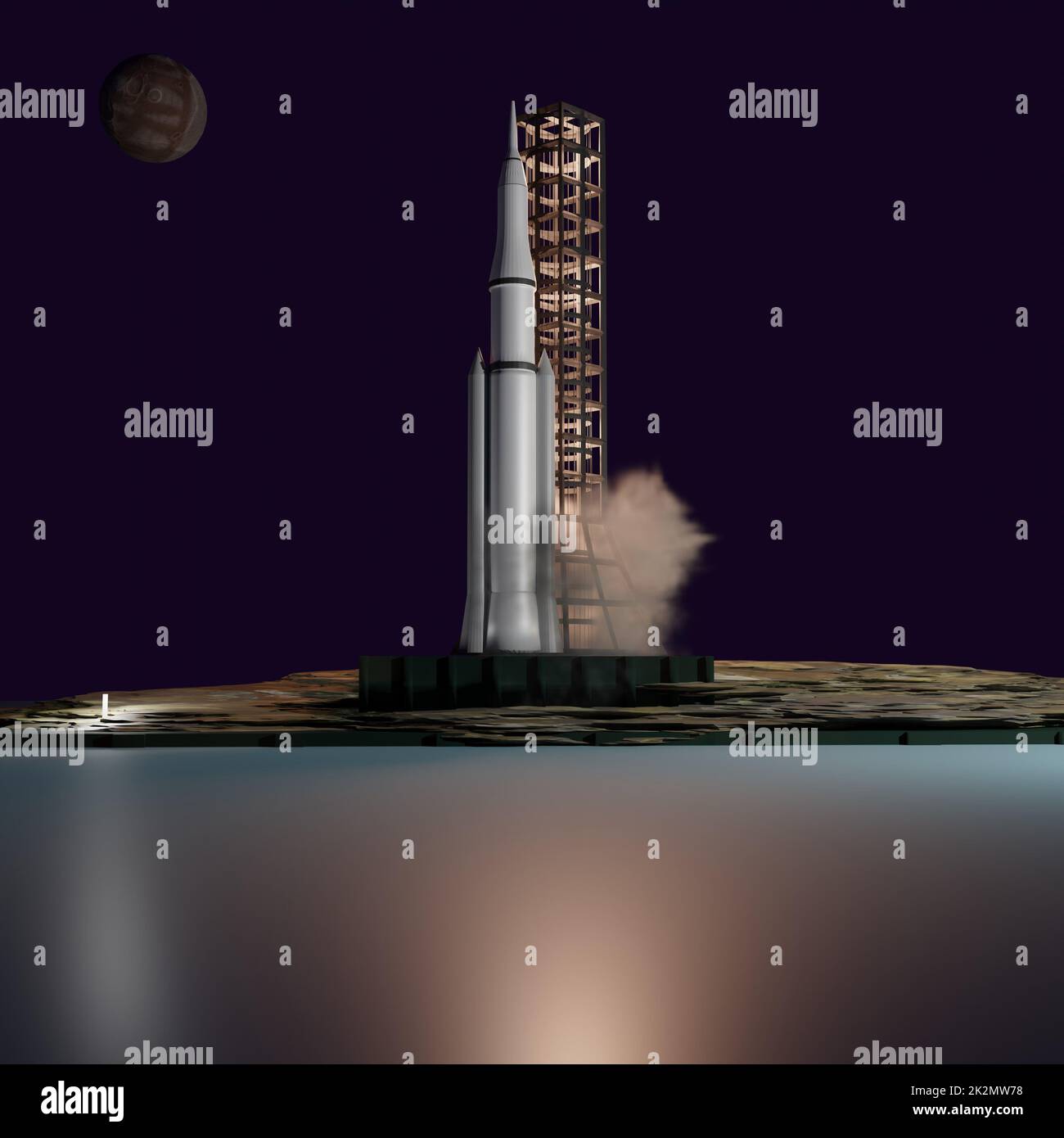 Night view missile building hi-res stock photography and images - Alamy