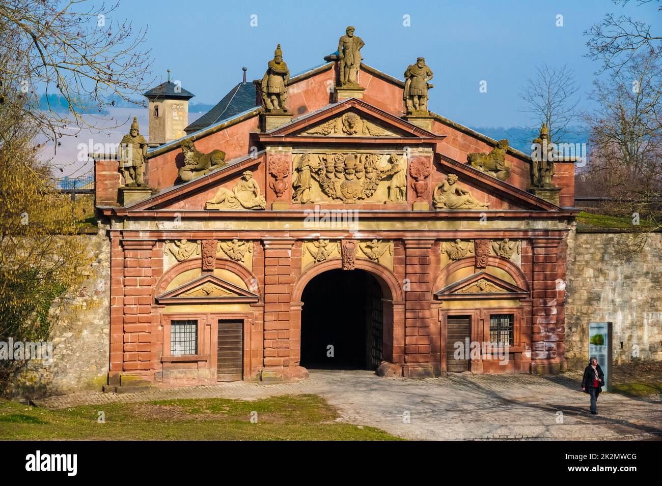 Picturesque view of the inner facade of the fortification gate Neutor ...