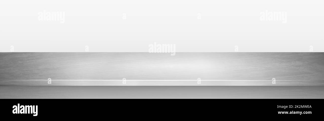 Metal kitchen countertop, iron texture, large table on a white ...