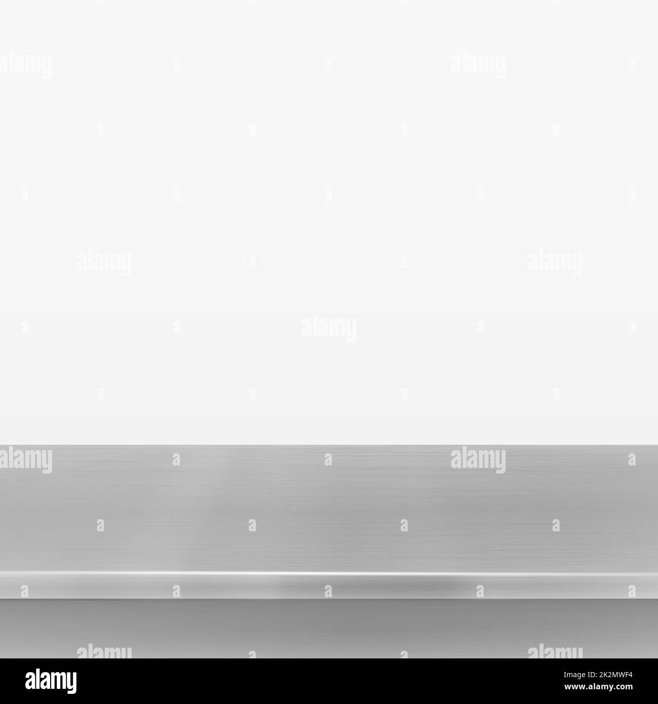 Metal kitchen countertop, iron texture, large table on a white ...