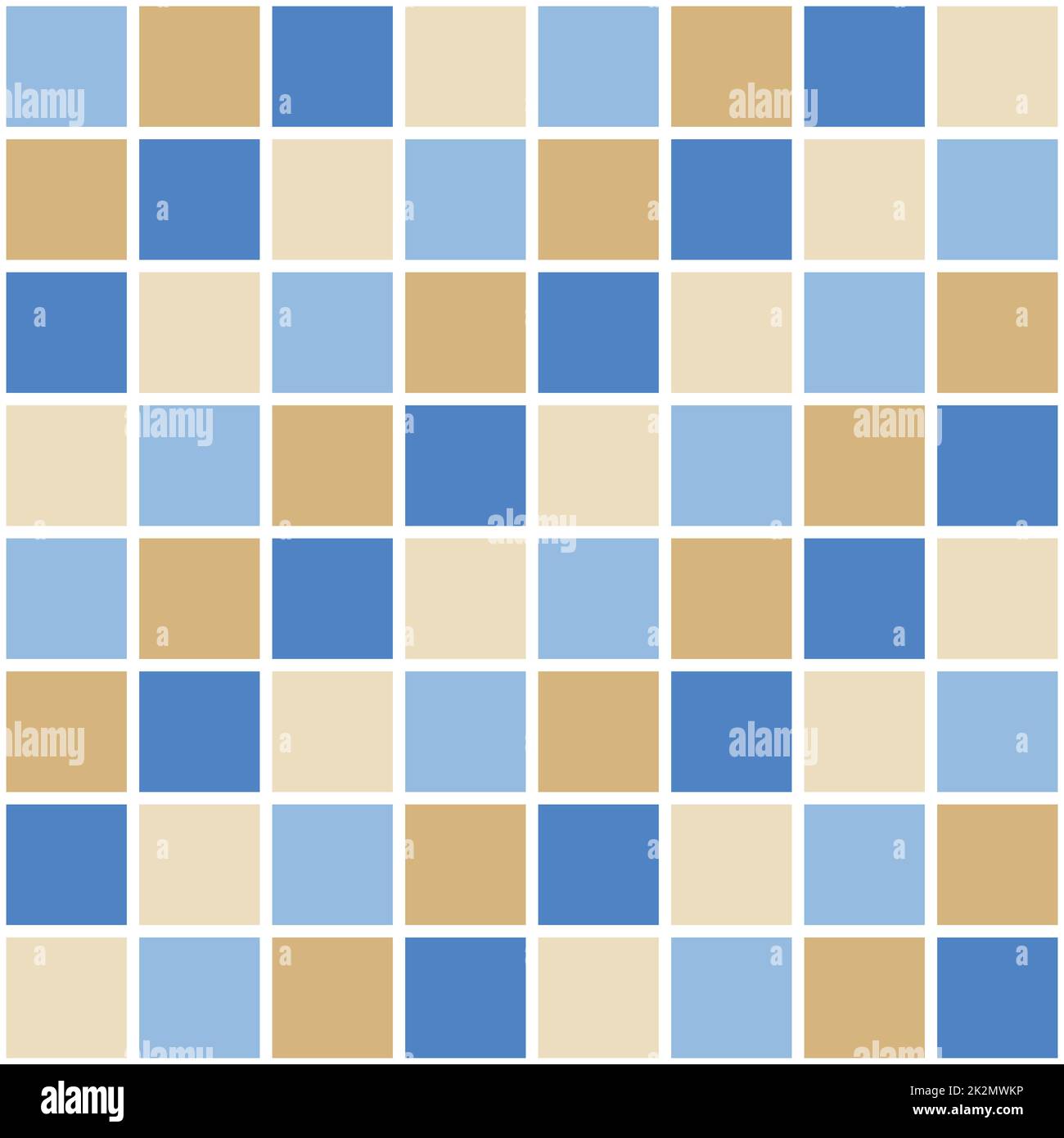 Pattern rectangles seamless. Blue color mix with Beige and Brown ...