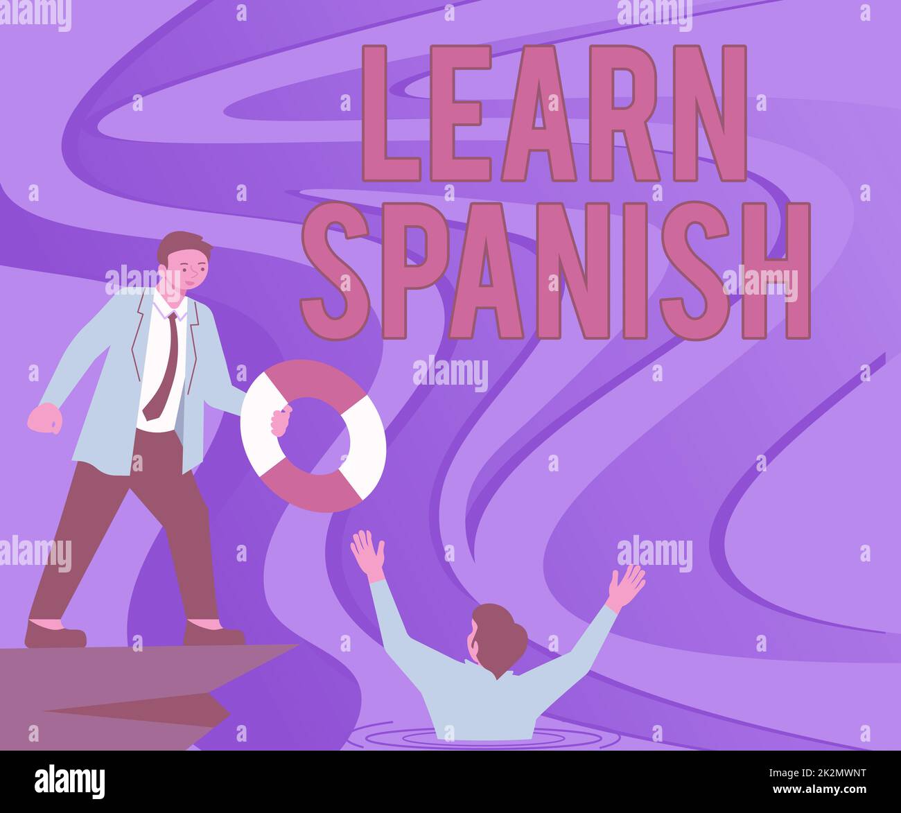 Text showing inspiration Learn Spanish. Business idea Translation ...