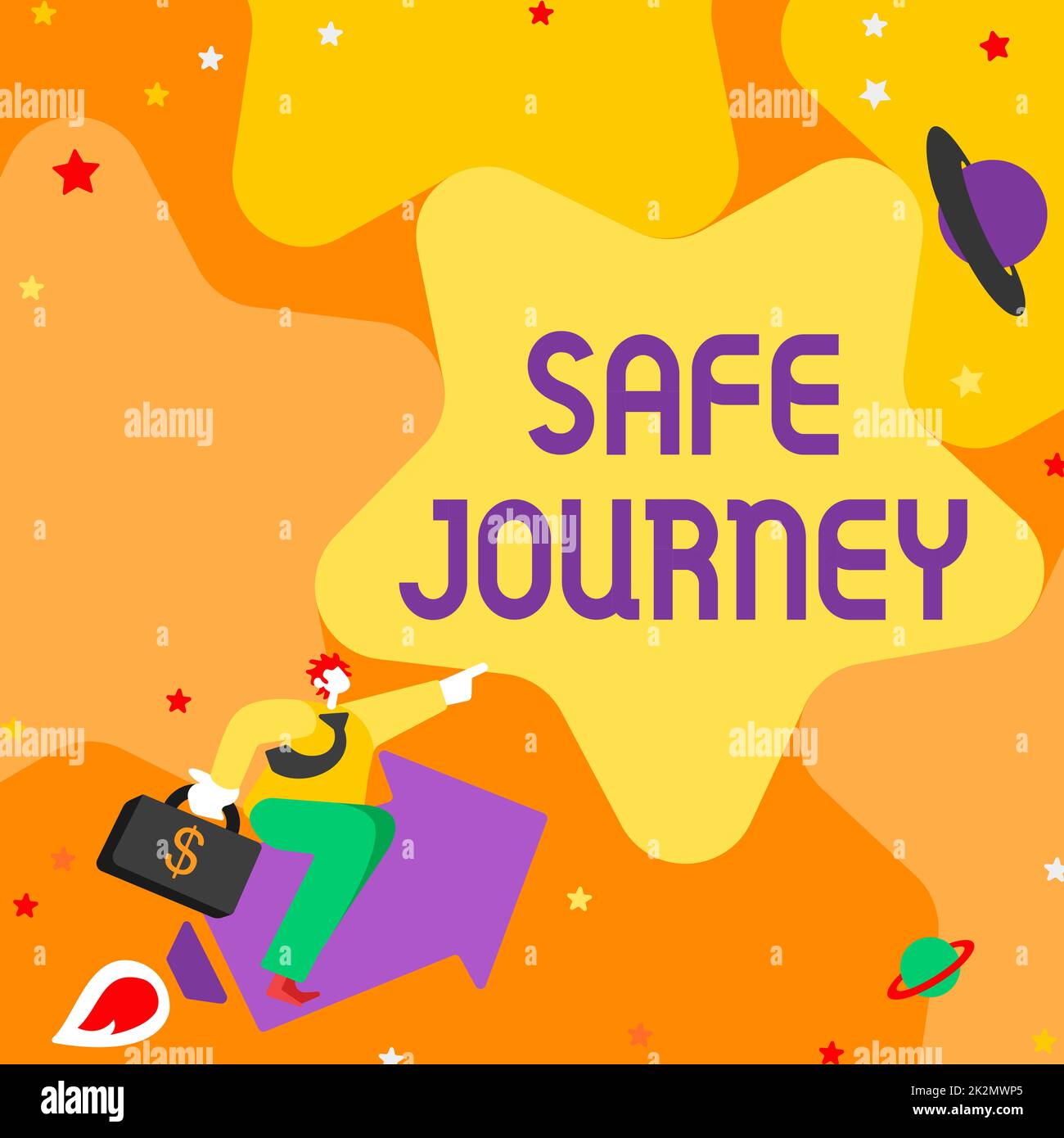 Handwriting text Safe Journey. Business concept Blessing Bid farewell ...