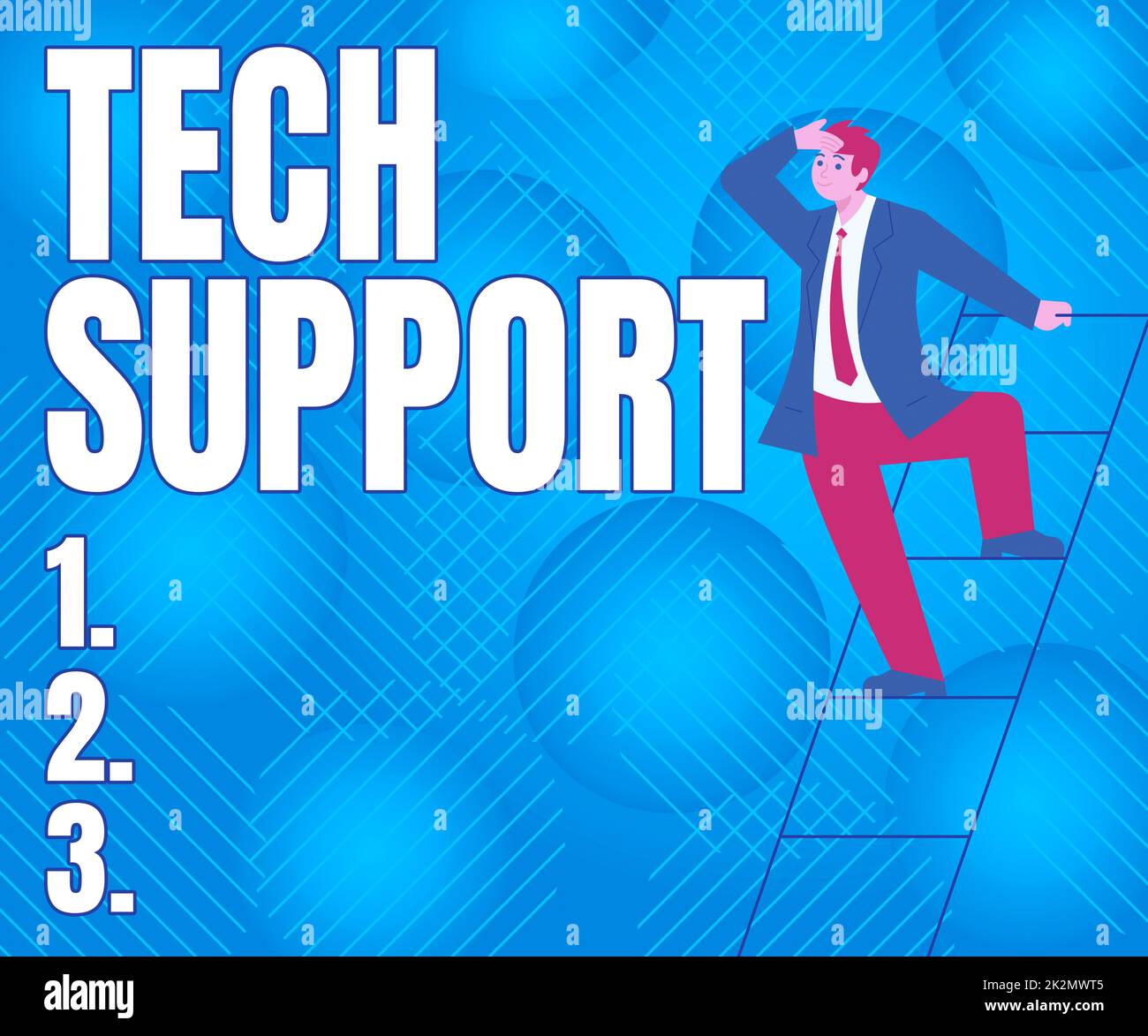 Text caption presenting Tech Support. Concept meaning Assisting ...