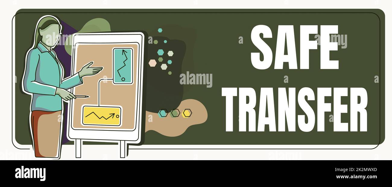 Text showing inspiration Safe Transfer. Business overview Wire ... Text showing inspiration Safe Transfer. Business overview Wire ...
