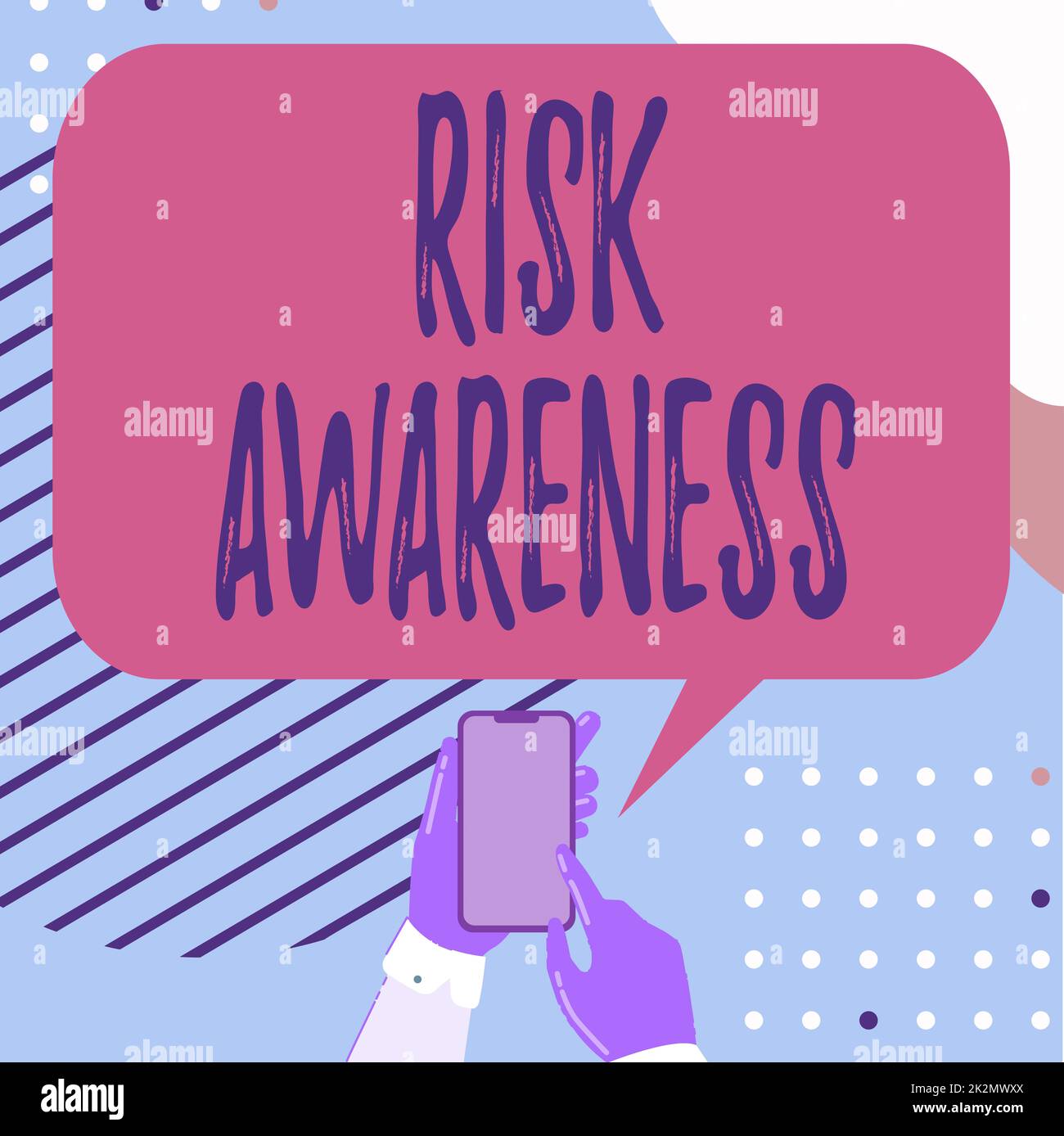 Conceptual caption Risk Awareness. Business showcase recognizing ...