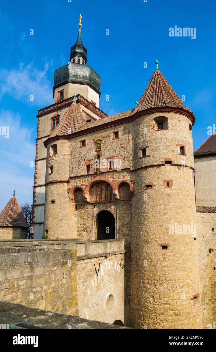 Great view of the Gothic gate Scherenbergtor, the entrance to the inner ...