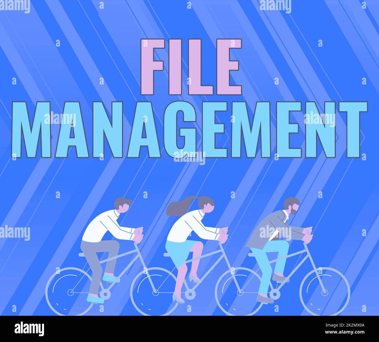 Hand writing sign File Management. Word for computer program that provides user interface to ...