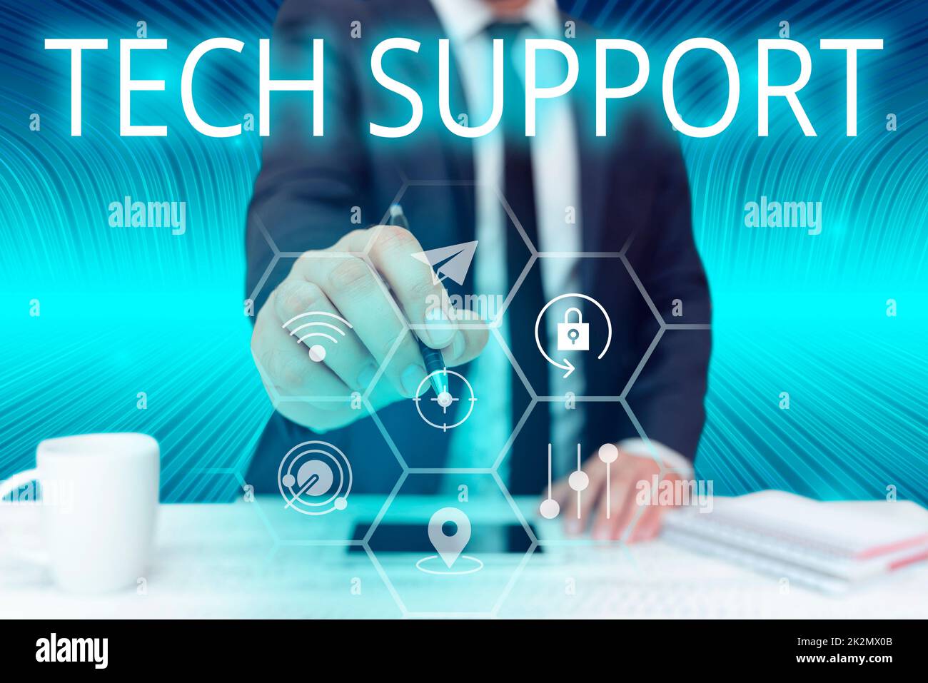Text caption presenting Tech Support. Word Written on Assisting ...