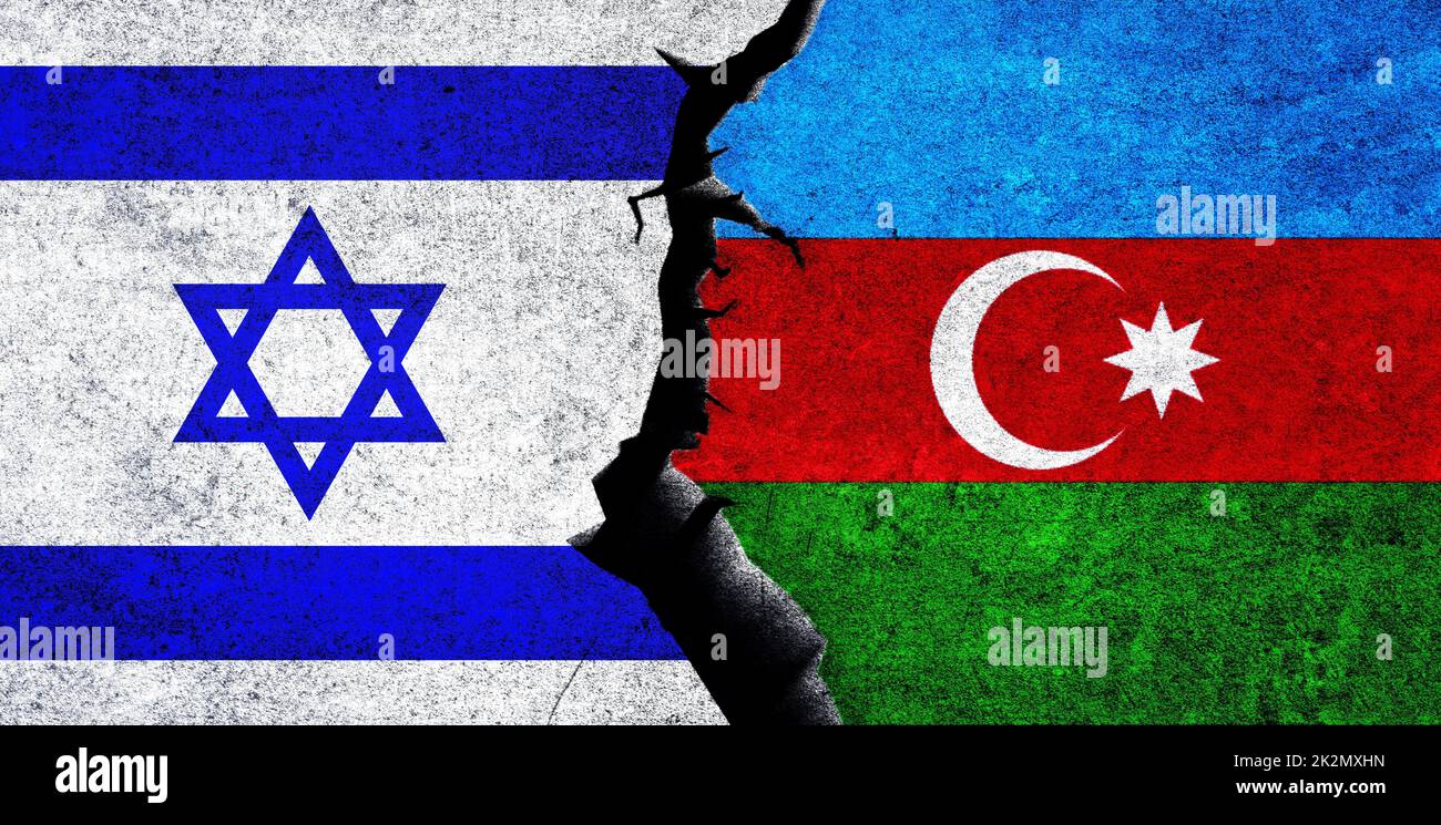 Israel and Azerbaijan flags together. Azerbaijan and Israel relation ...