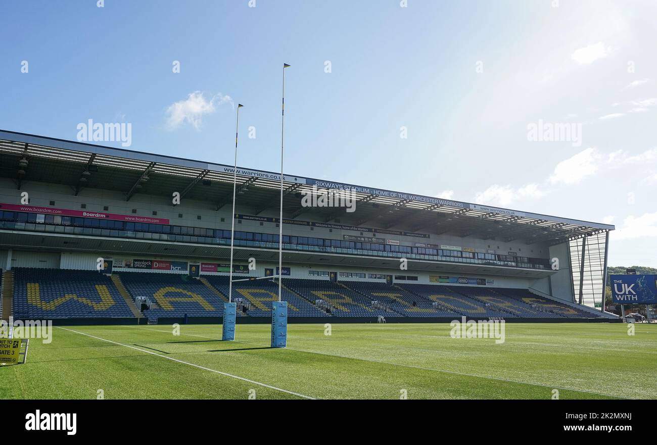 A general view of Sixways Stadium, Worcester. Picture date: Friday ...