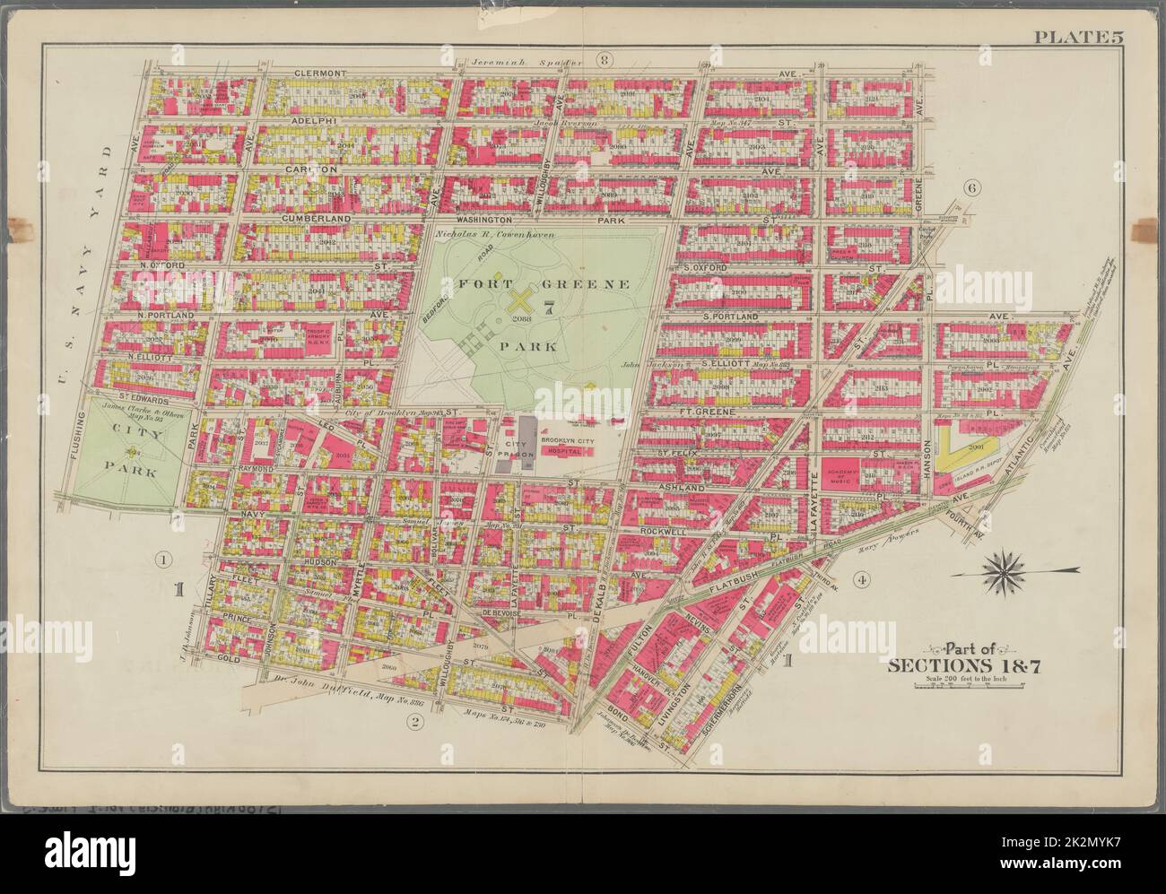 Bromley, George Washington. Cartographic, Maps, Atlases, land surveys. 1908. Lionel Pincus and ...