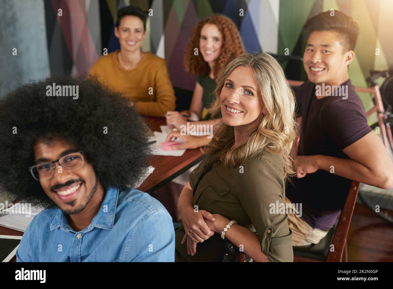 Creatives coming together to innovate. Cropped shot of creative ...