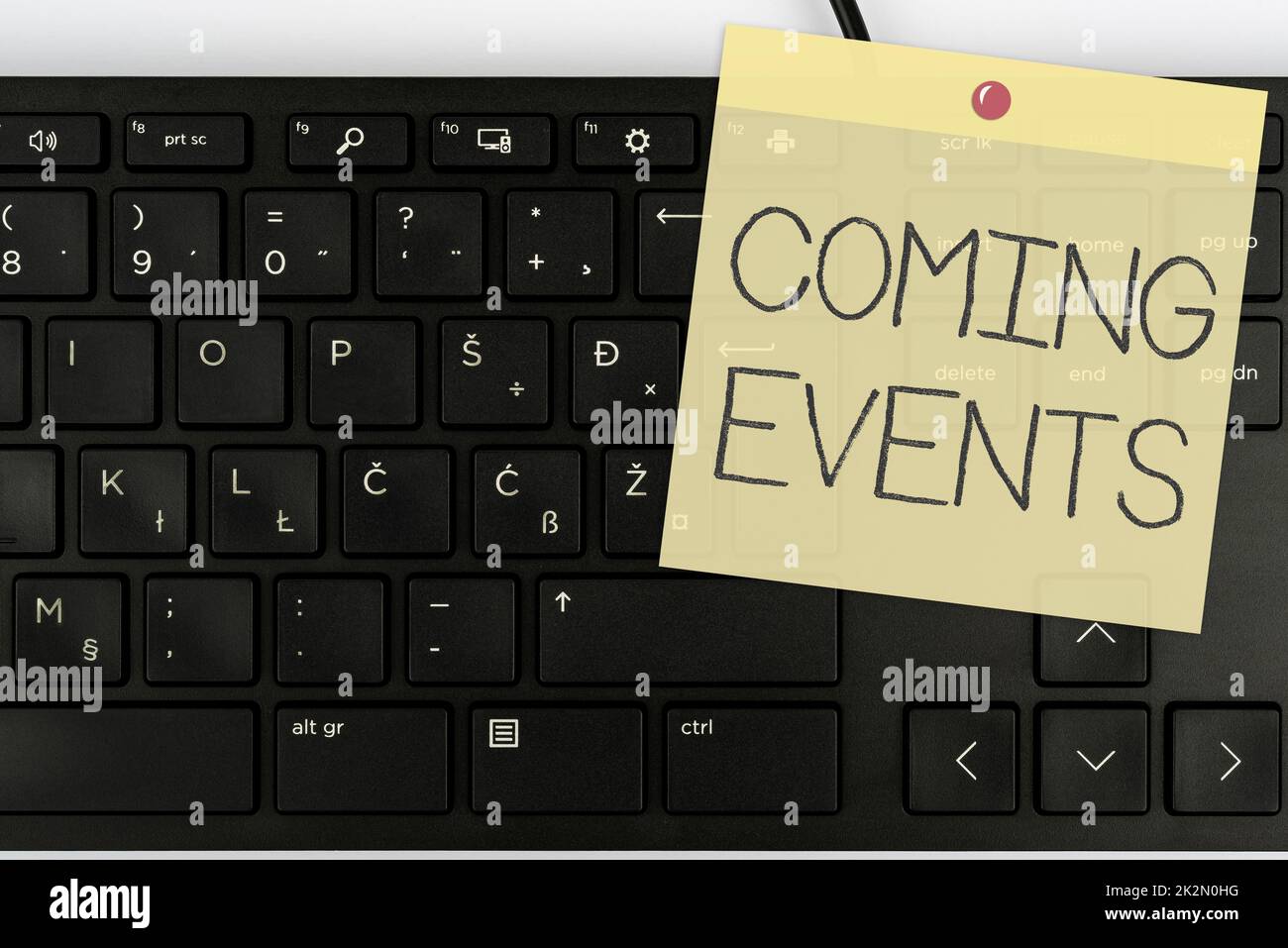 Sign displaying Coming Events. Business approach Happening soon ...