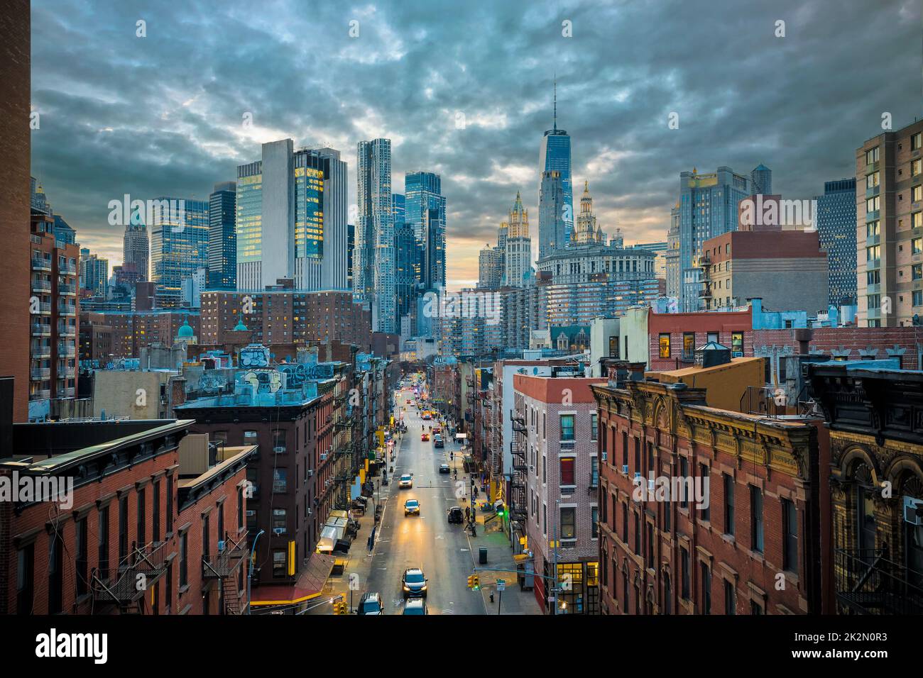 Aerial view city sunset hi-res stock photography and images - Alamy