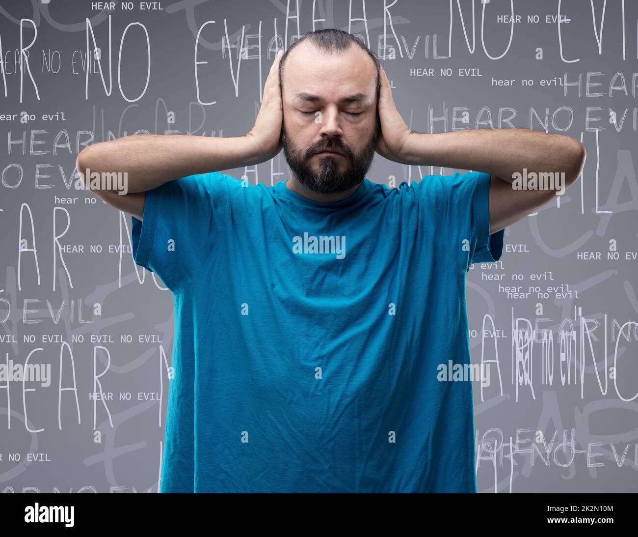 hear no evil Stock Photo - Alamy