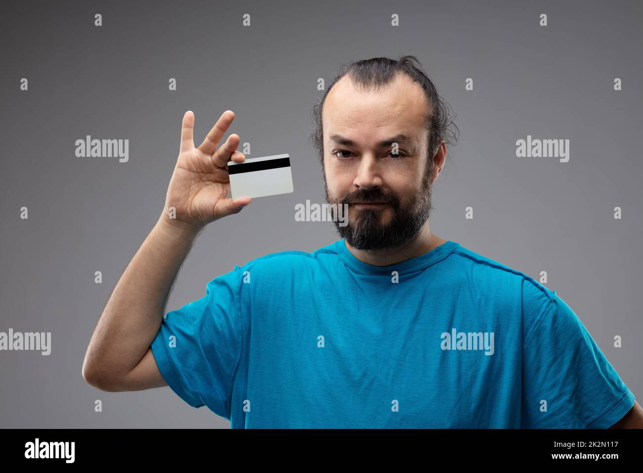 Man showing card hi-res stock photography and images - Alamy