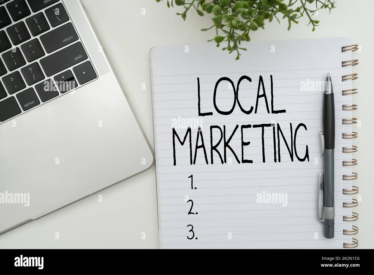 Handwriting text Local Marketing. Business concept A local business ...