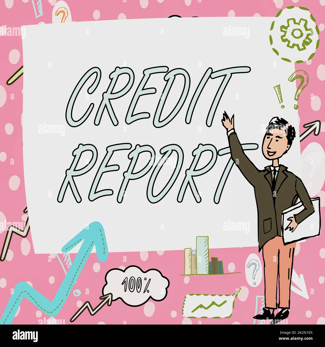 Inspiration showing sign Credit Report. Concept meaning Borrowing Rap ...