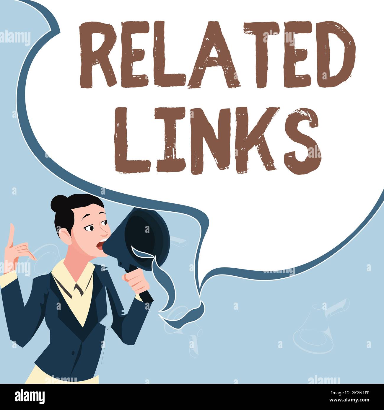 Sign displaying Related Links. Business showcase Website inside a ...