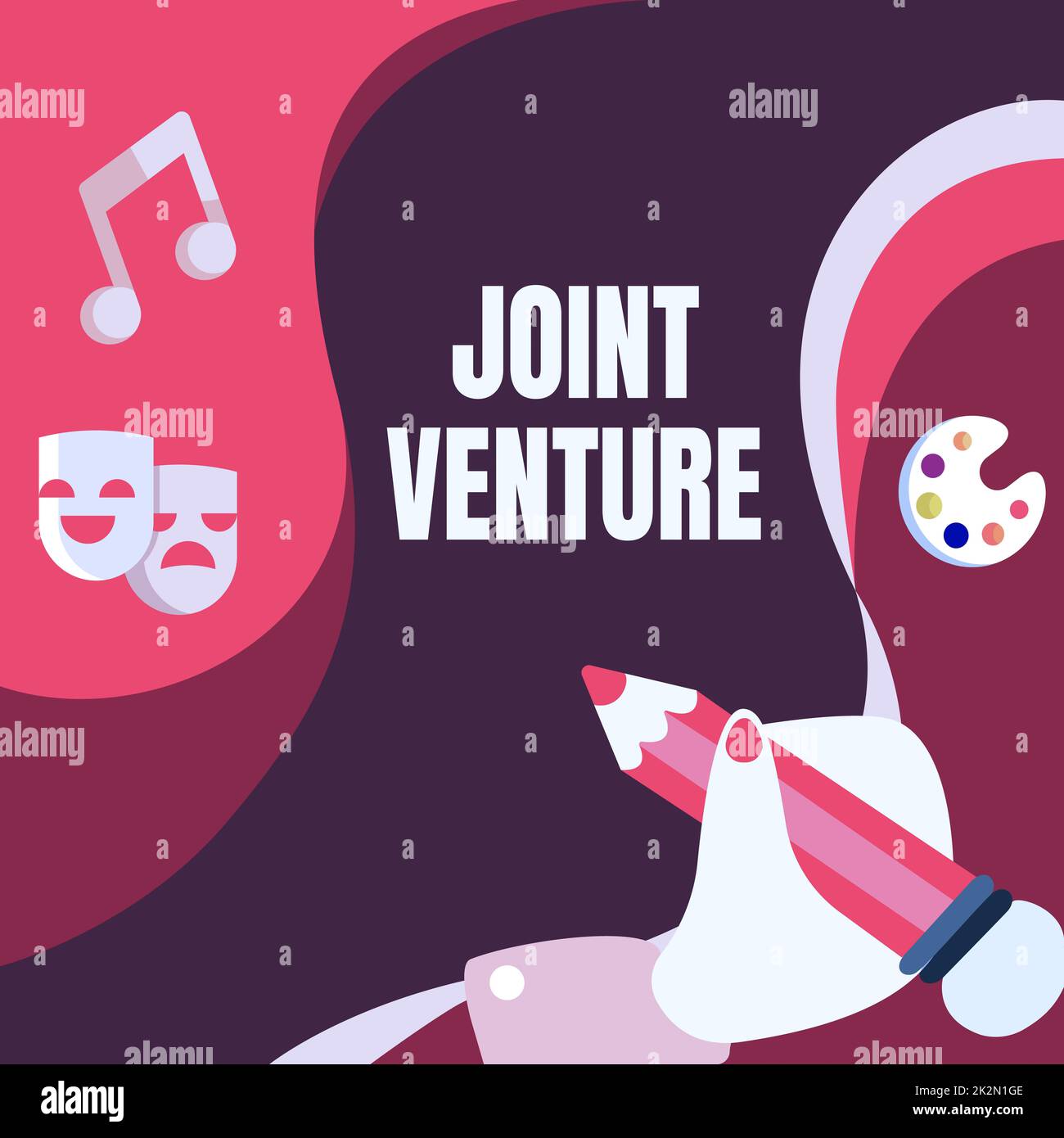 Text sign showing Joint Venture. Word for Collaboration Arrangement ...