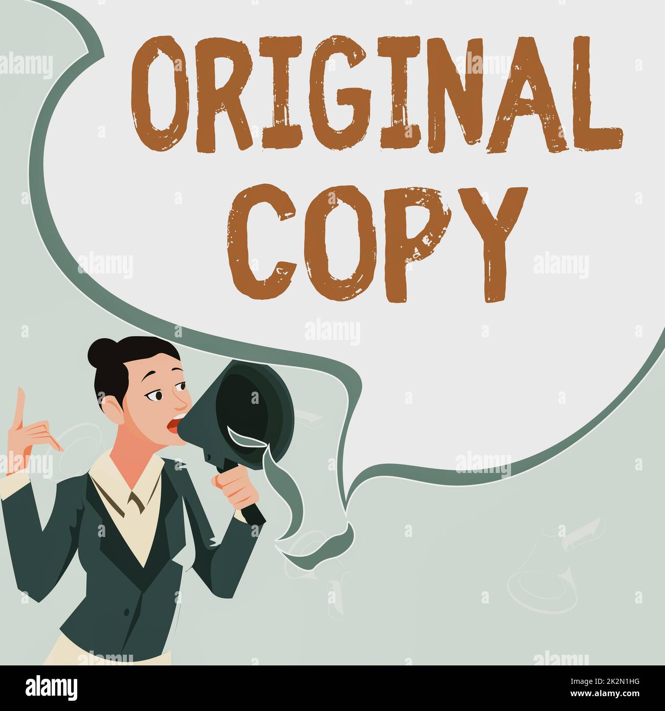 Sign displaying Original Copy. Business concept Main Script Unprinted ...